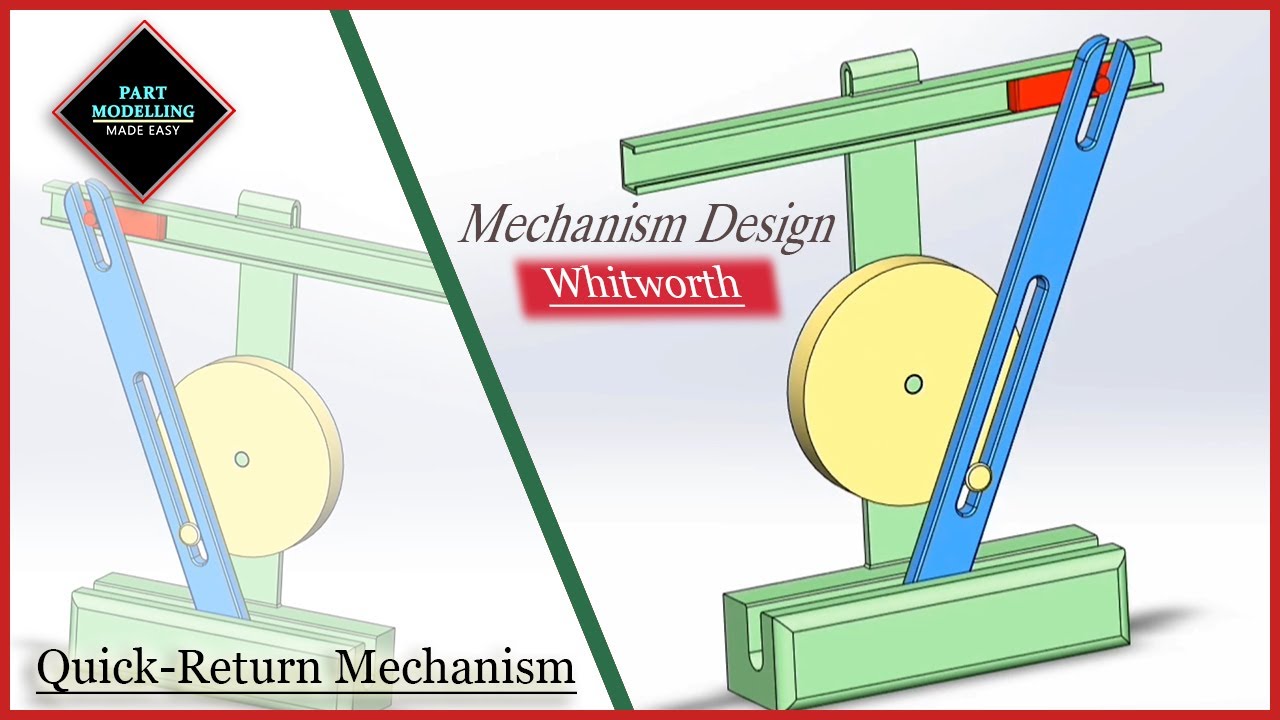 Whitworth Quick Return Mechanism Solidworks Project Tutorial