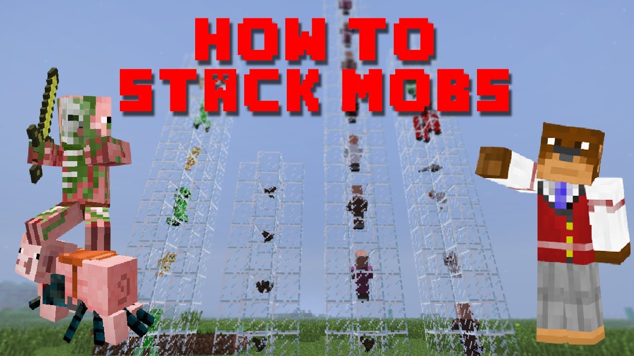 Minecraft 1 5 Tutorial How To Stack Mobs Youtube