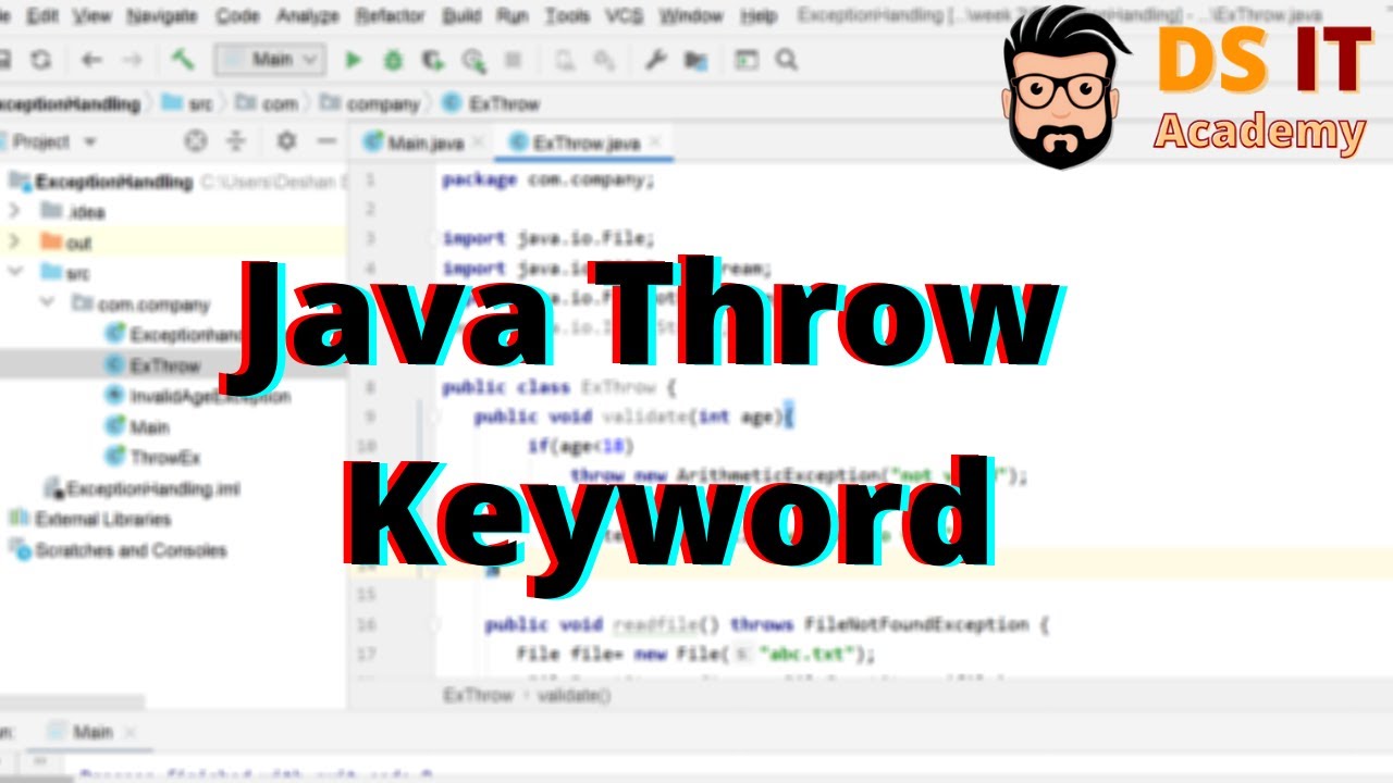 Java Throw Keyword Exception Handling In Sinhala Youtube