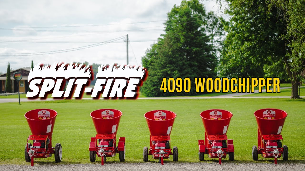 Pruning Chipping With The Split Fire 4090 Wood Chipper Youtube