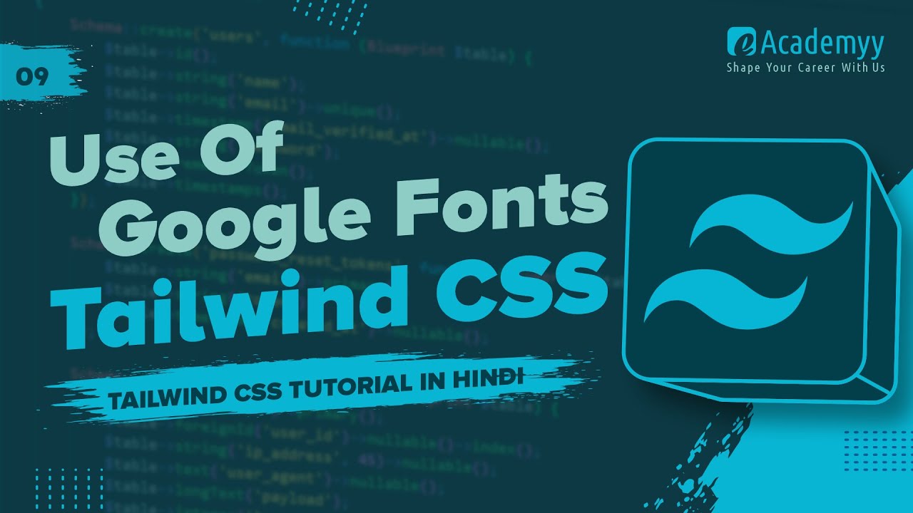 рџ Use Google Fonts In Tailwind Css Tailwind Css Tutorial 2025 Step