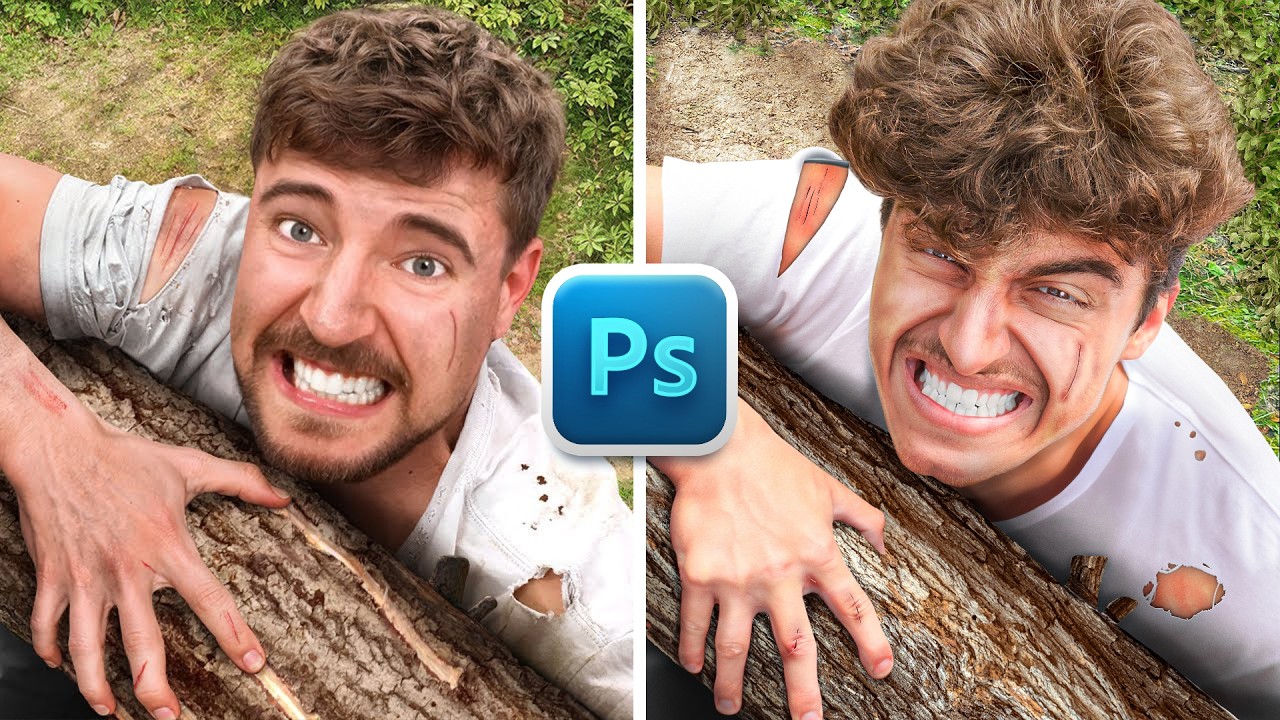 How To Make A Mrbeast Thumbnail In Photoshop Youtube
