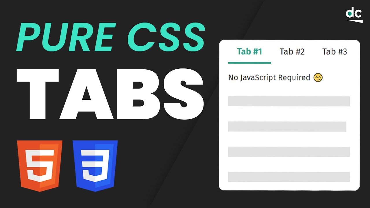 How To Easily Create Pure Css Tabs No Javascript Needed Youtube