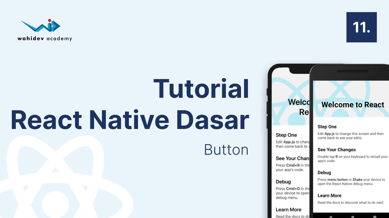 Tutorial React Native Dasar 11 Button Youtube