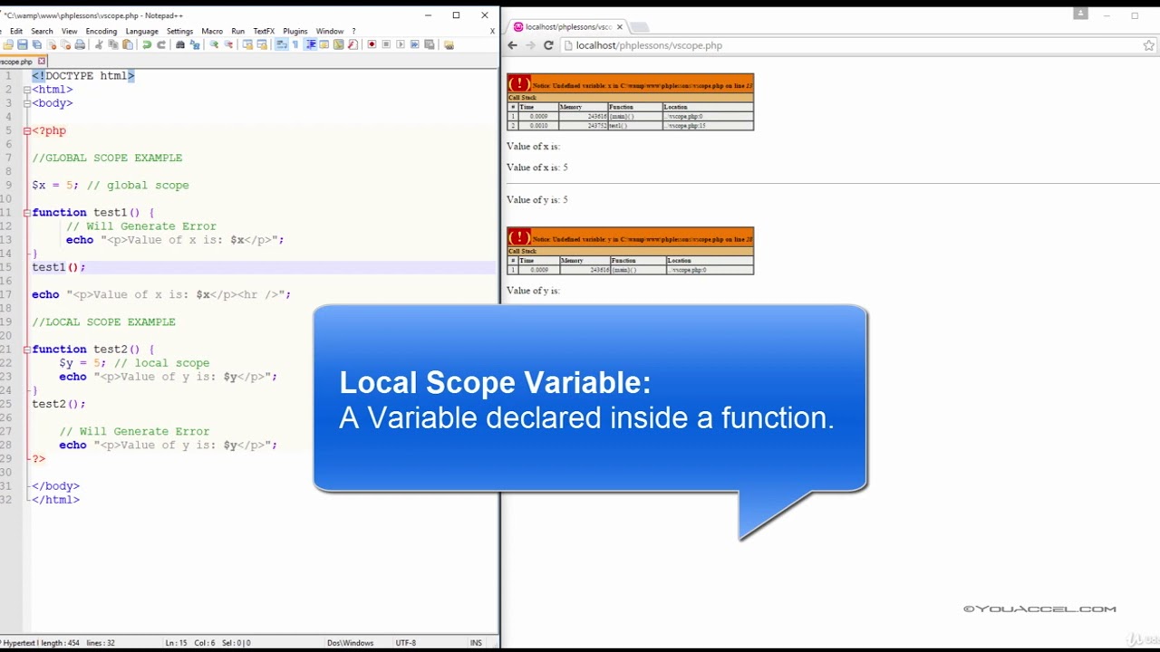 6 Php Variable Scope Youtube