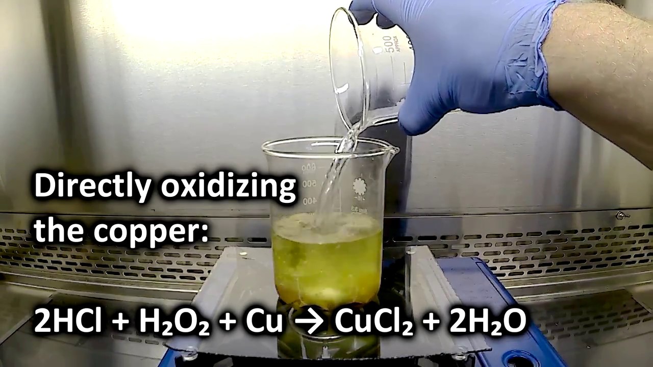 Make Copper Chloride Pcb Etchant Youtube