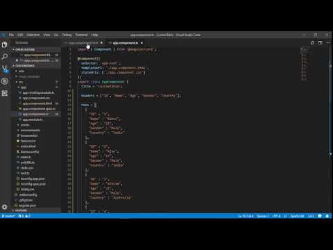 How To Create Table In Angular Using Ngfor Youtube