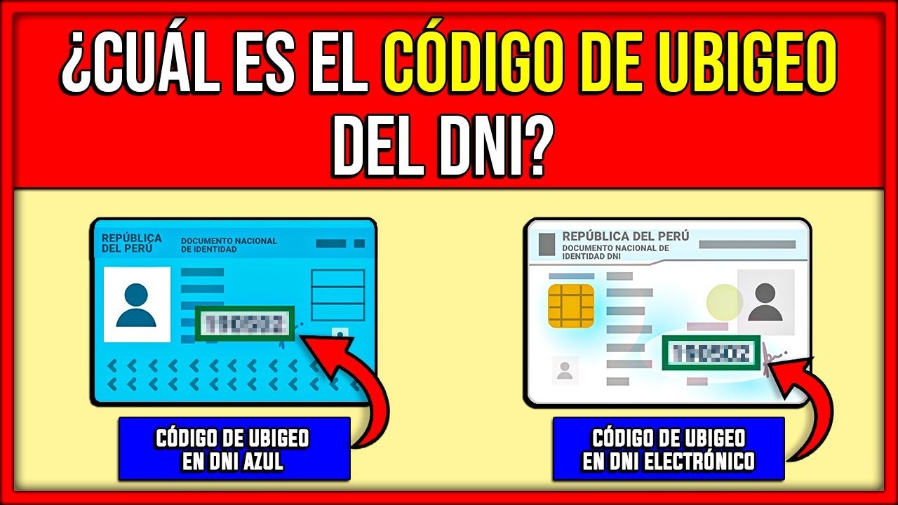 Cuál Es El Código De Ubigeo Del Dni Documento Nacional De Identidad