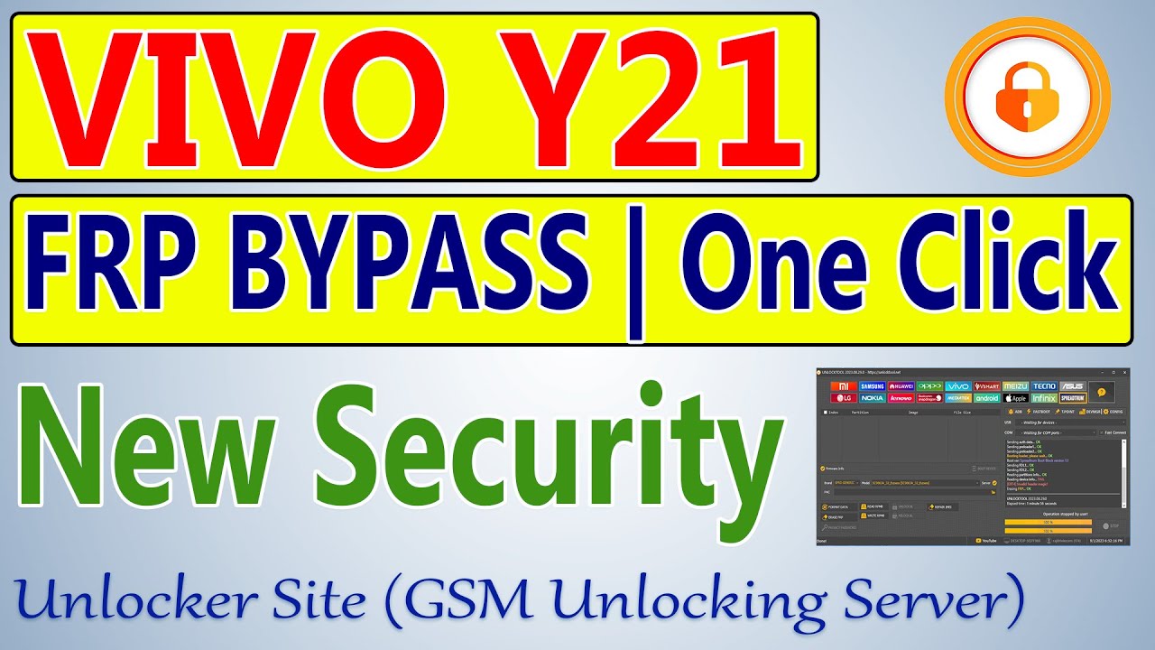 Vivo Y21 Frp Bypass By Unlock Tool Youtube