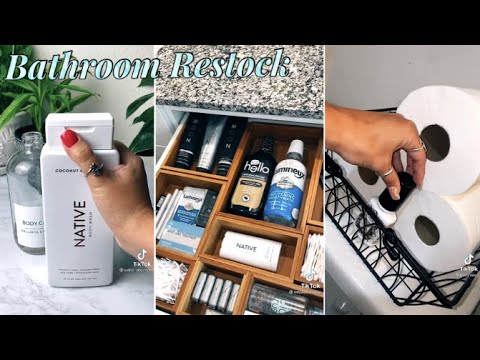 Bathroom Restock Organization Asmr Satisfying Tiktok Compilation