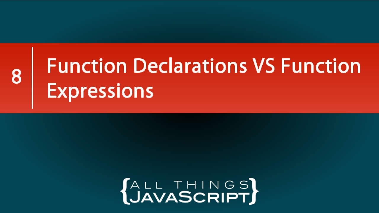 Function Declarations Vs Function Expressions In Javascript Youtube