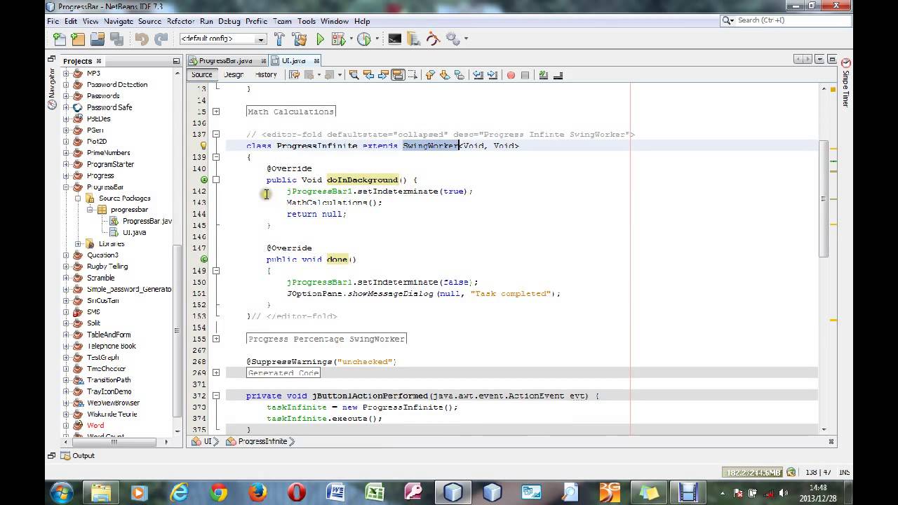 Java Jprogressbar Swingworker Youtube