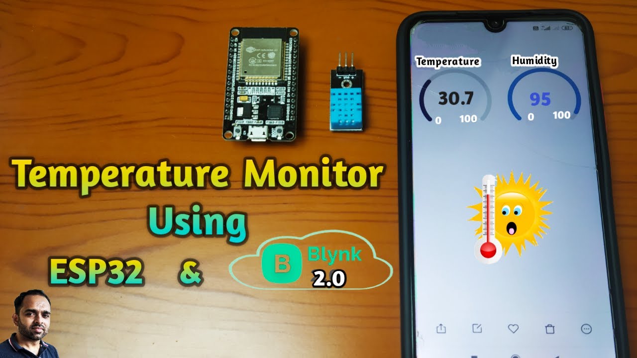 Temperature And Humidity Monitor Using Esp32 And Blynk Iot Blynk 2 0 Projects Jethro Jeff