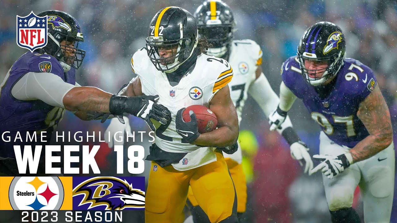 Pittsburgh Steelers Vs Baltimore Ravens 2023 Week 18 Game Highlights