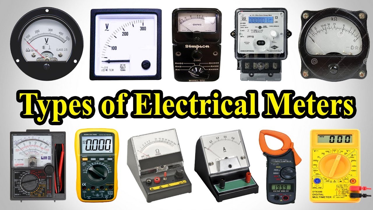 Electrical Measuring Instruments Testing Equipment Electrical Types
