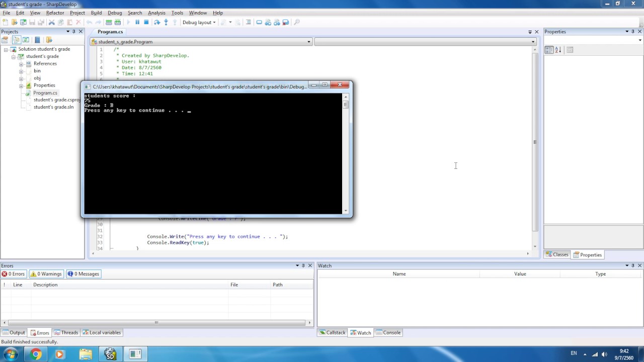 C Student S Grade Youtube