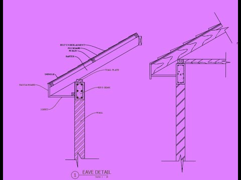 How To Draw A Eave Detail In Autocad Youtube