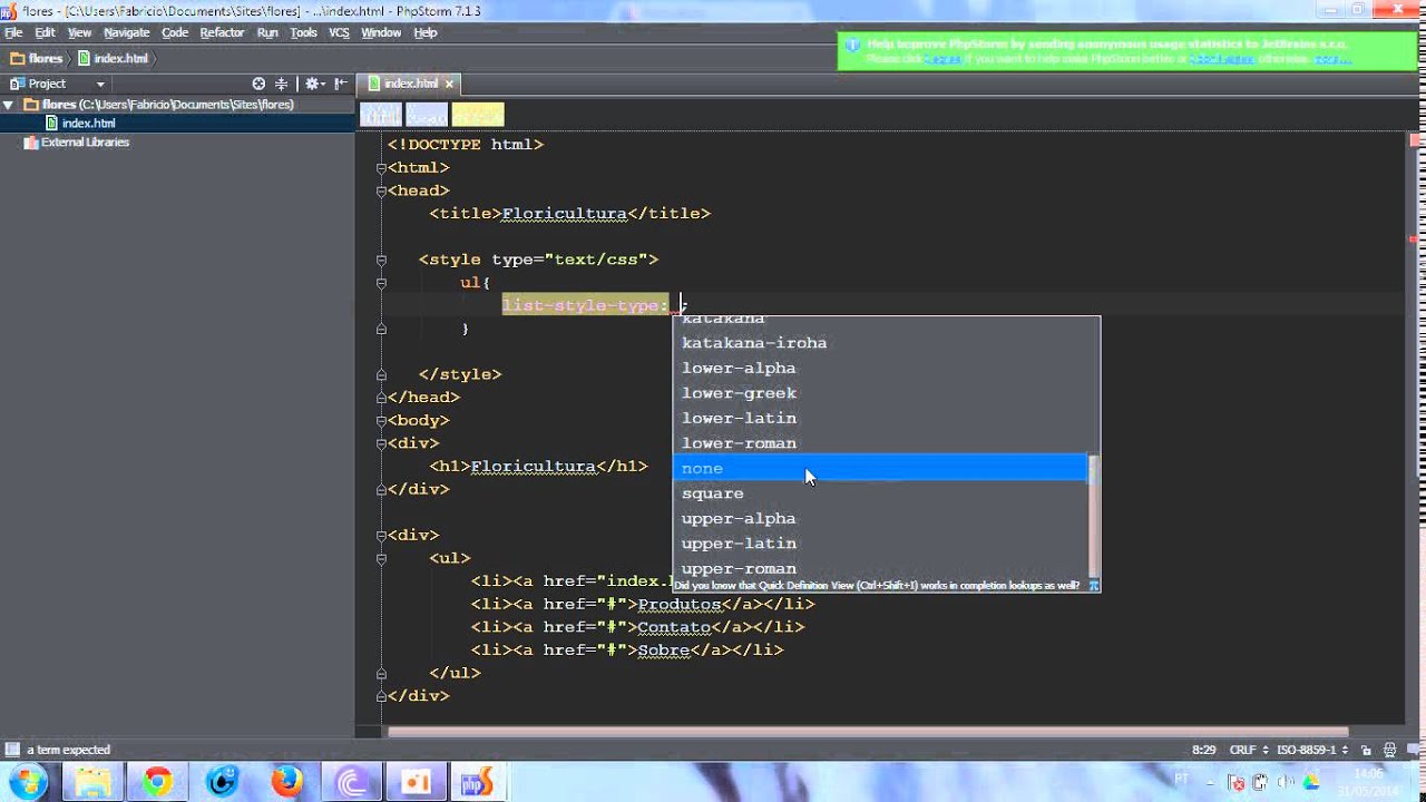 Aula 1 Html Css Webstorm E Phpstorm Youtube
