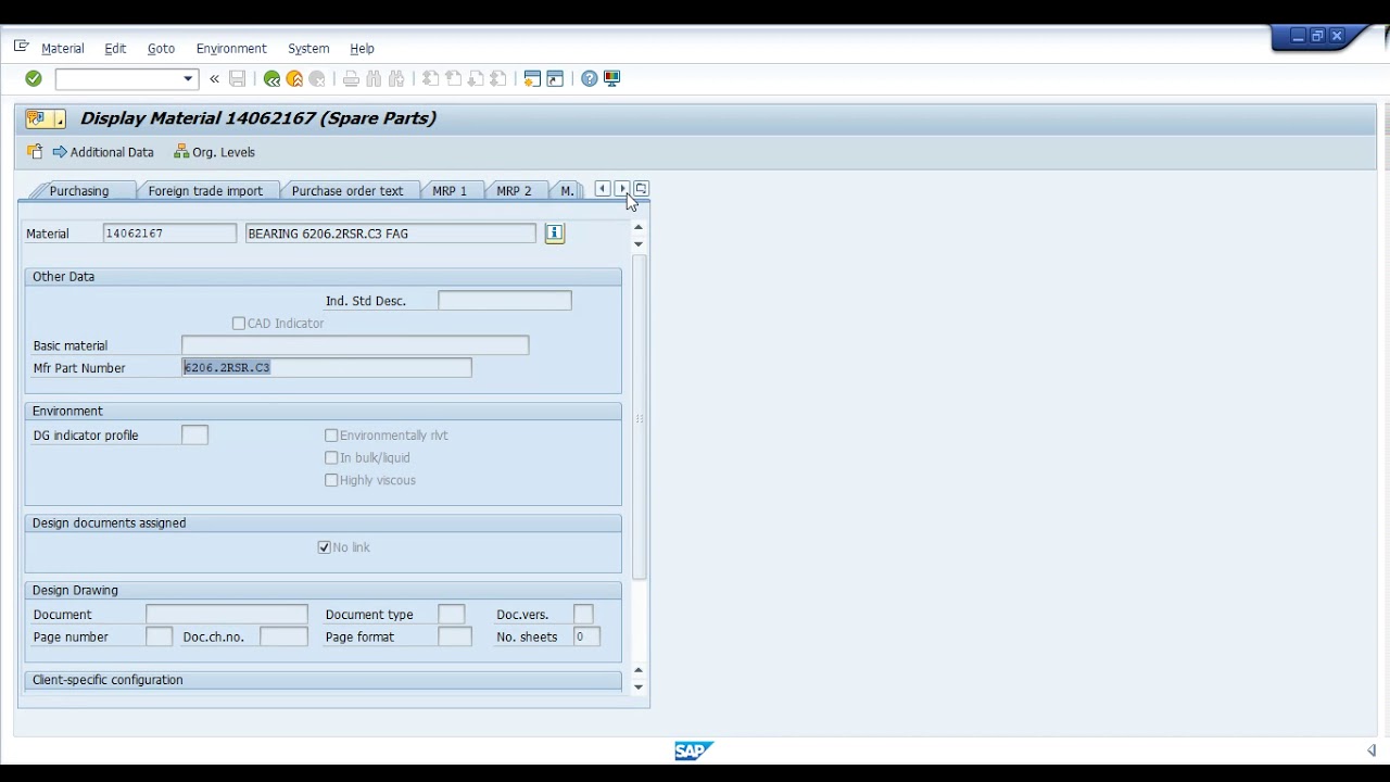 How To Find Spare Parts Material In Sap Youtube