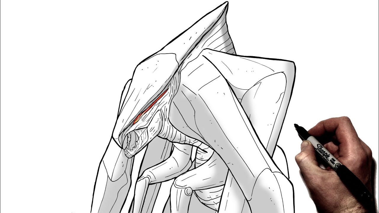 How To Draw Female Muto Step By Step Monsterverse Youtube