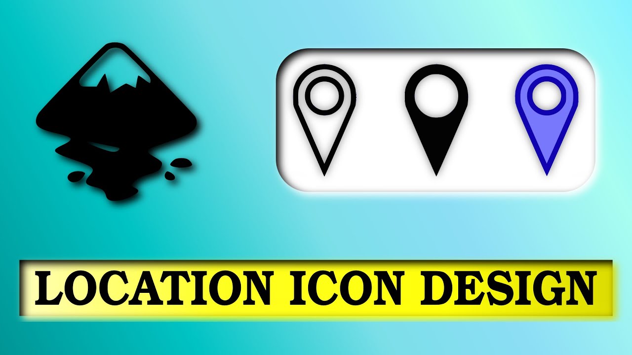 Designing Simple Location Icon In Inkscape Inkscape Tutorial For