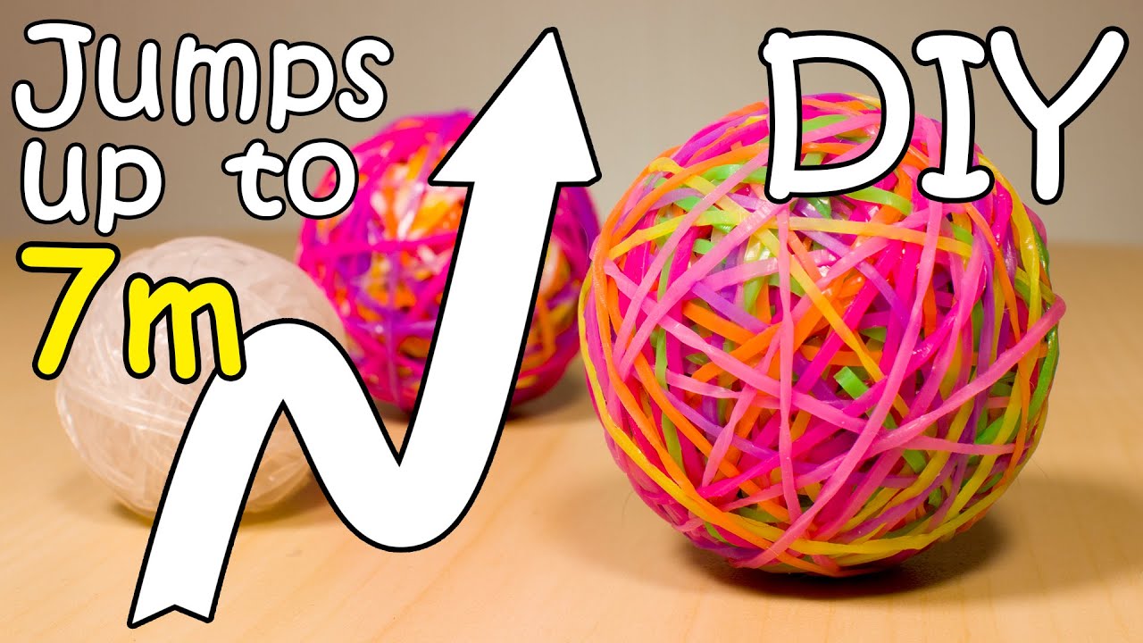 Diy Bouncy Ball Out Of Rainbow Loom Bands Super Ball Jumps Up To 7
