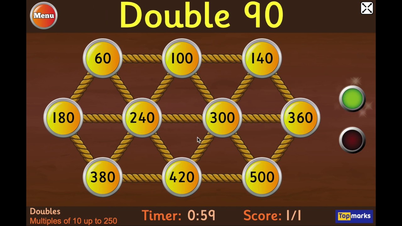 Hit The Button Doubles Multiples Of 10 Up To 250 Beat Our Score
