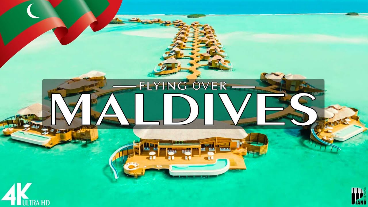 Flying Over Maldives 4k Uhd Relaxing Music Along With Beautiful