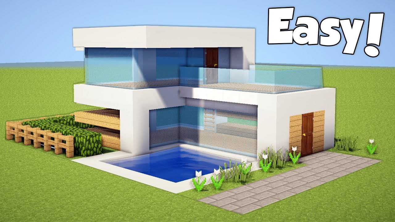 Modern House Minecraft Simple Minecraft How To Build A Small Modern