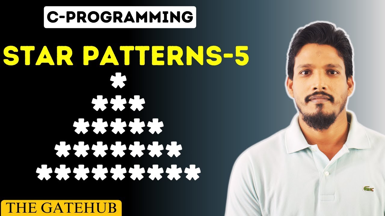 Pattern In C Part 6 Star Pattern In C C Programming Youtube