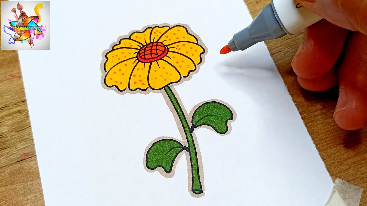 رسم سهل عن زهرة جميلة بالخطوات Youtube