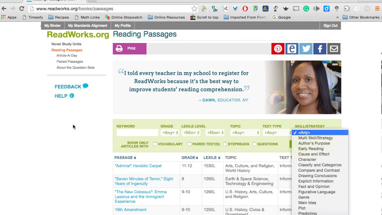 Readworks Tutorial Youtube