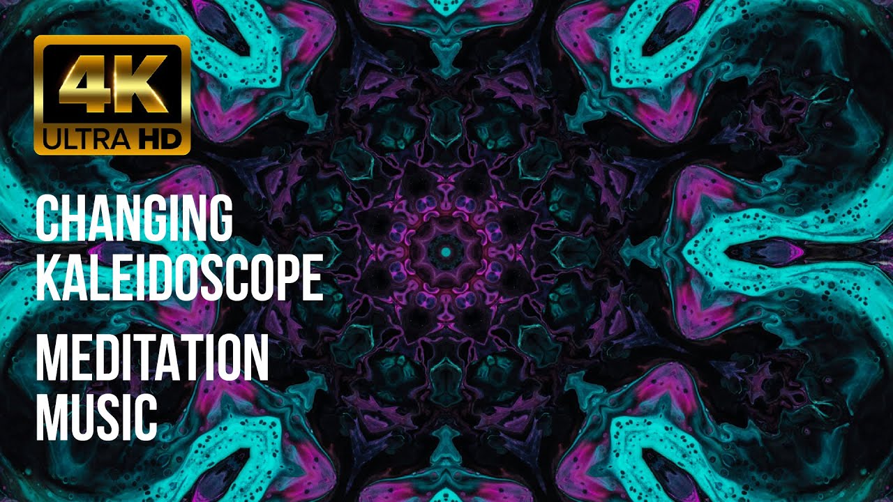Kaleidoscope Black And Paint Meditation Music Visual Relaxation