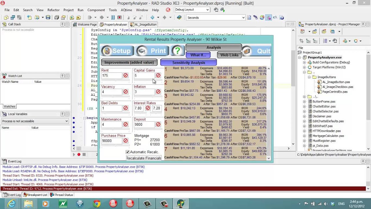 Delphi Programming Tutorial 85 Property Analyser Software Youtube