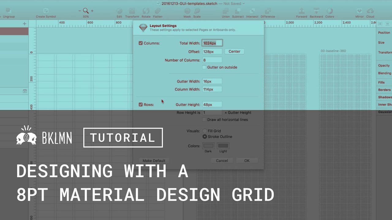 Tutorial 8pt Grids Layout Material Design Gui Templates Youtube