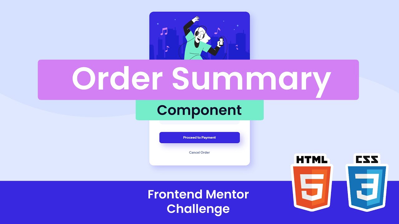Order Summary Component With Html Css Frontend Mentor Challenge