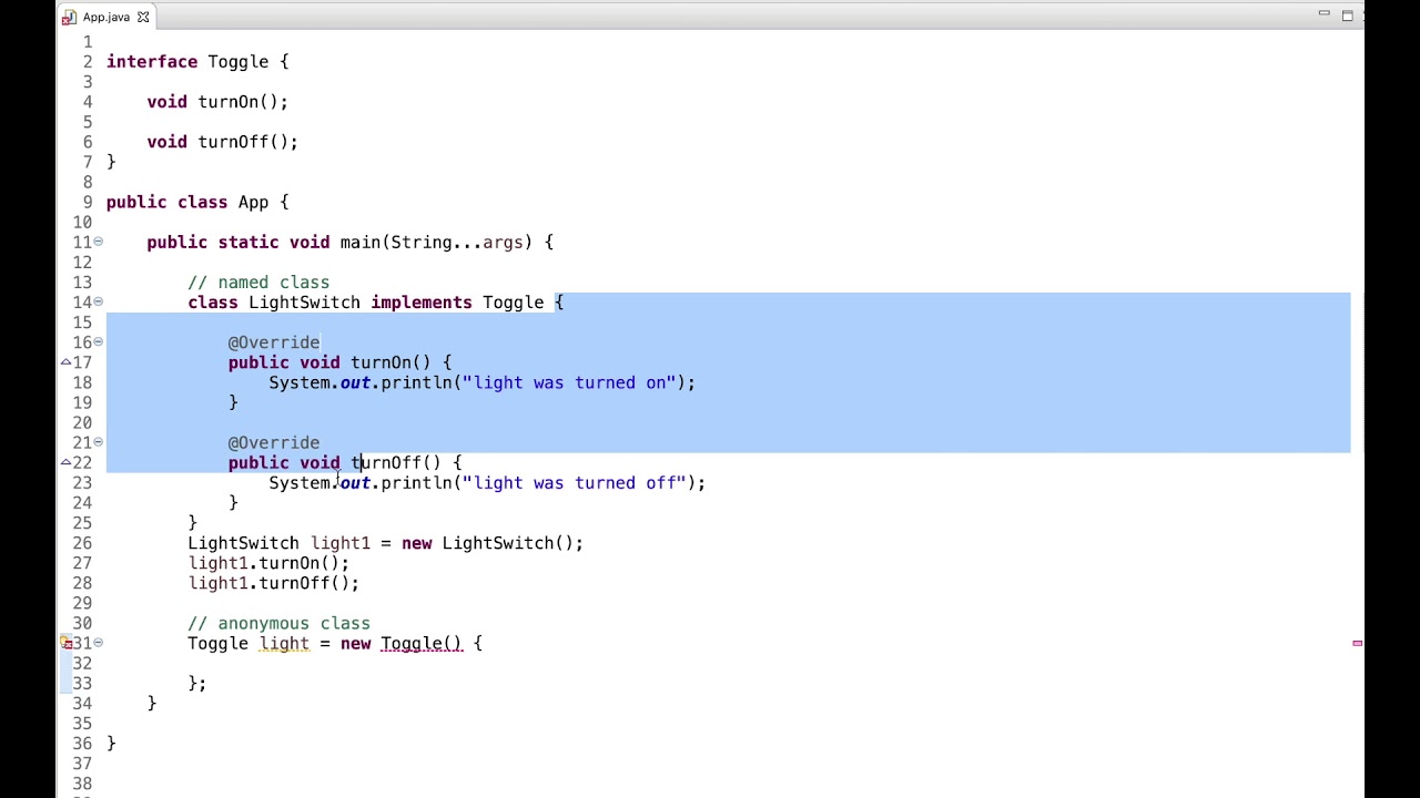 Java Tutorial Anonymous Class Youtube