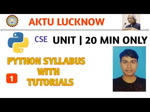 Python Programming Aktu Unit 1 Cse 4th Semester Python Programming