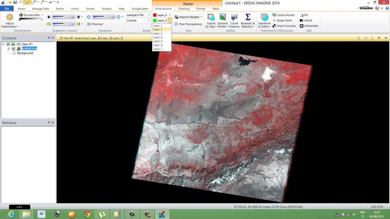 Erdas Layer Stack Rgb Youtube