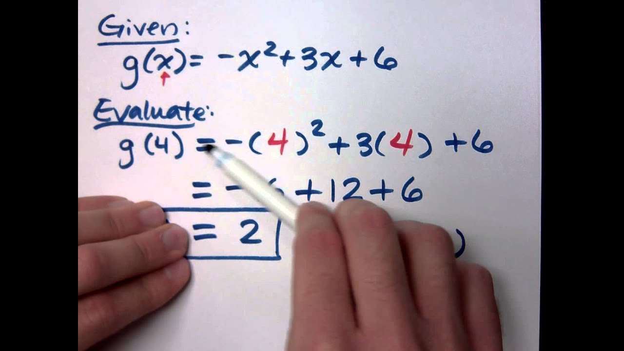 College Algebra Part 70 Evaluating Functions Youtube