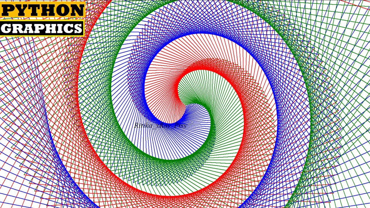 Python Turtle Graphics Spiral ёярнёяжл Youtube