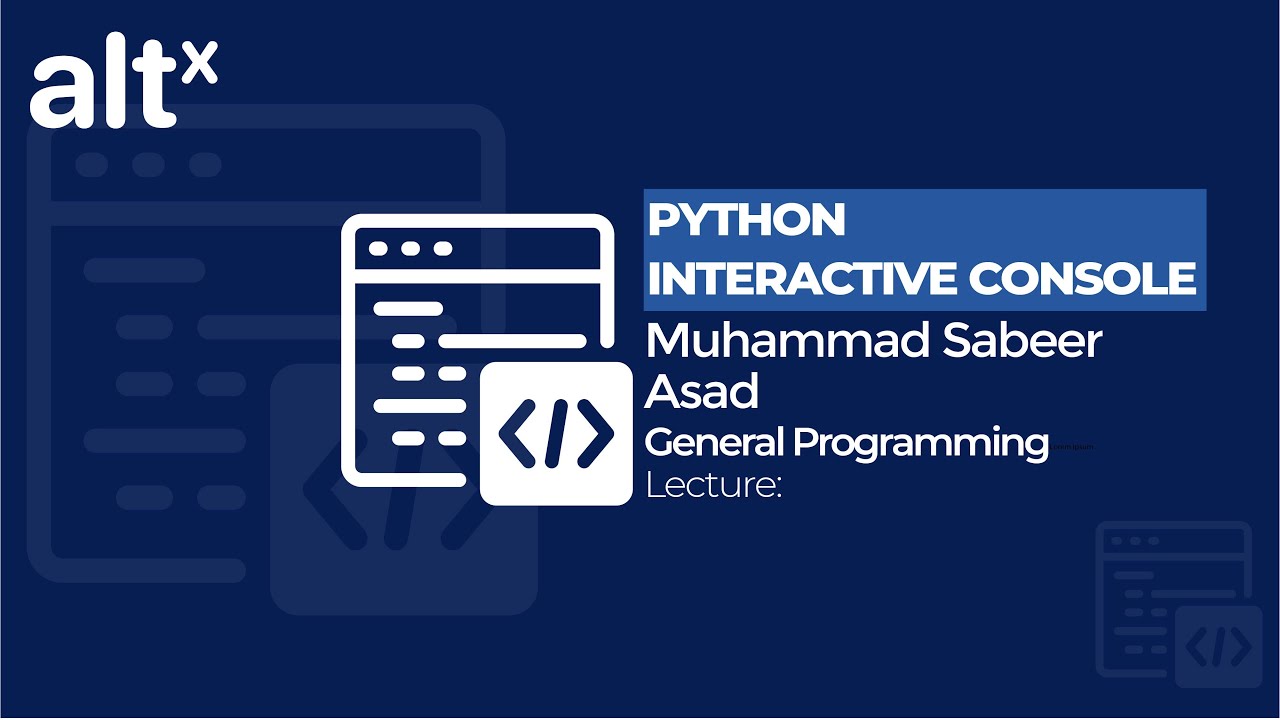 Lecture 2 1 Python Interactive Console Programming Youtube