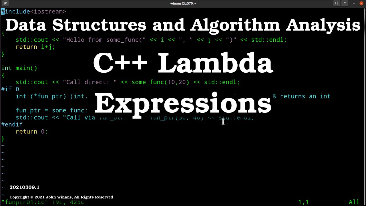 C Lambda Expression Basics Youtube