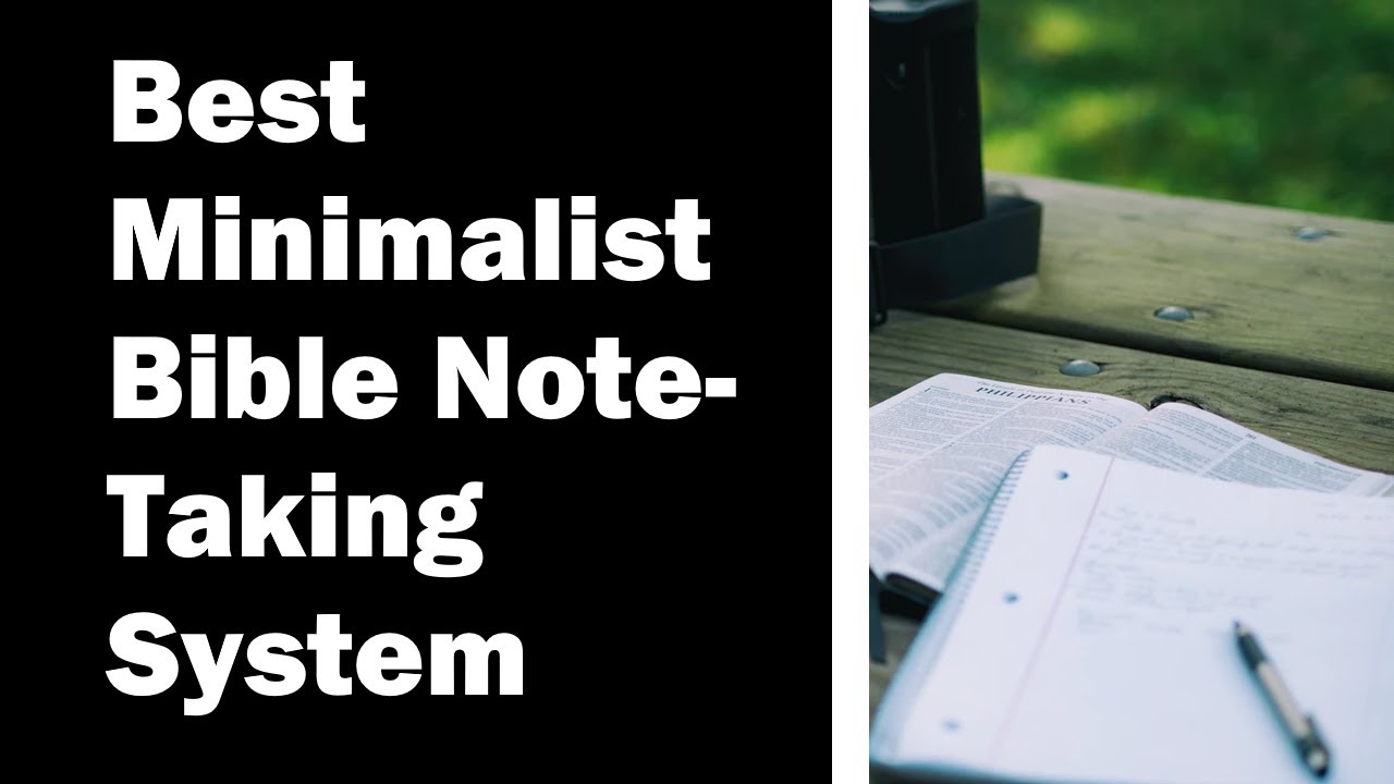 Best Minimalist Bible Note Taking System Youtube