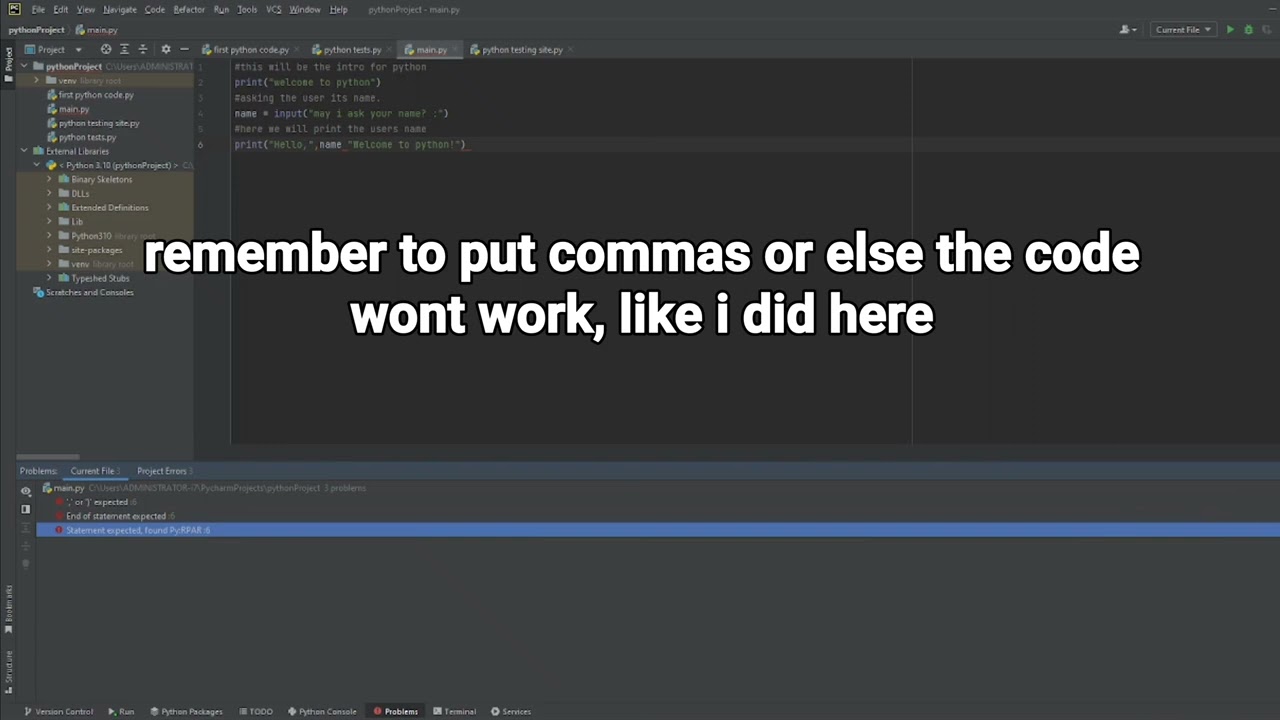 Python Tutorial Basic Coding Hello Welcome To Python Youtube