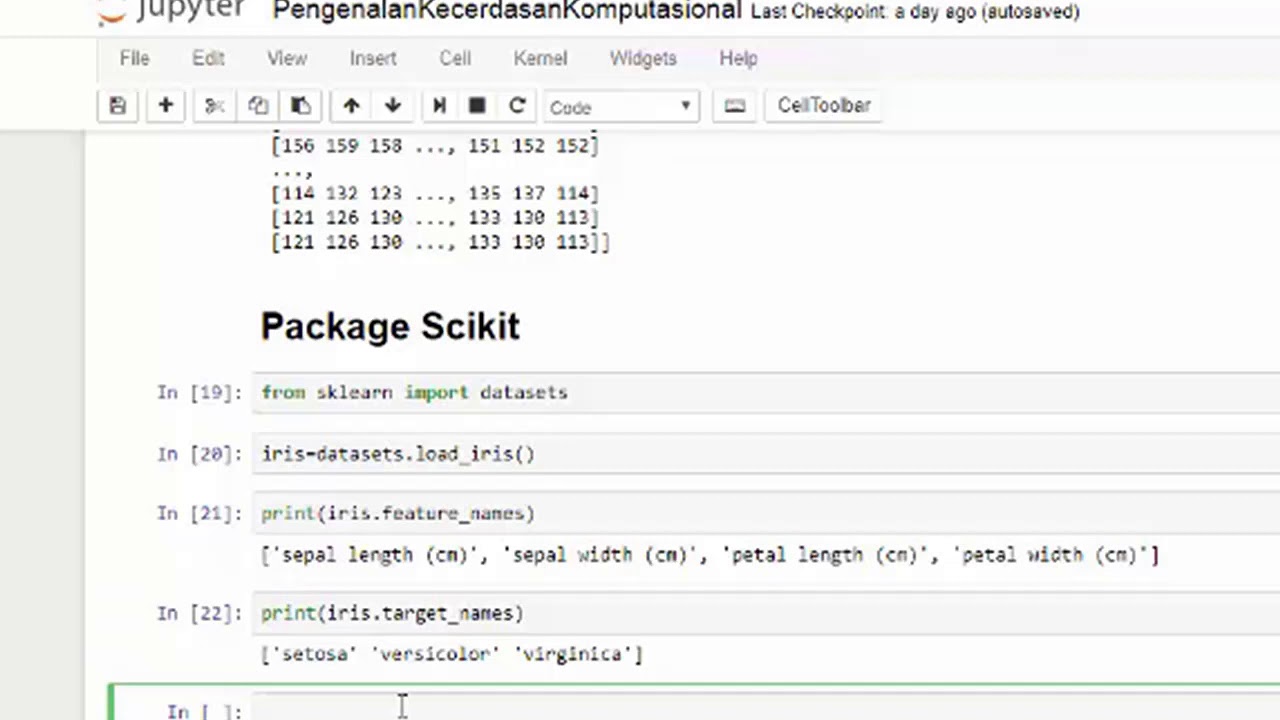 Pengenalan Numpy Matplotlib Scikit Part 4 Youtube