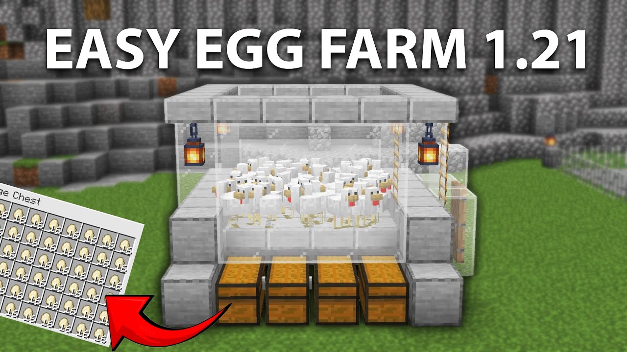 Minecraft 1 21 Easiest Chicken Egg Farm Tutorial For Beginners Youtube