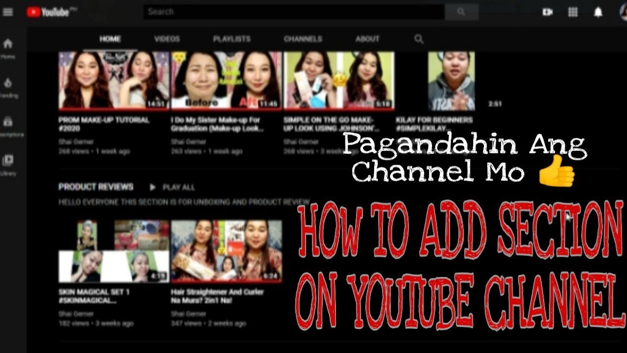How To Add Section On Youtube Channel Youtube