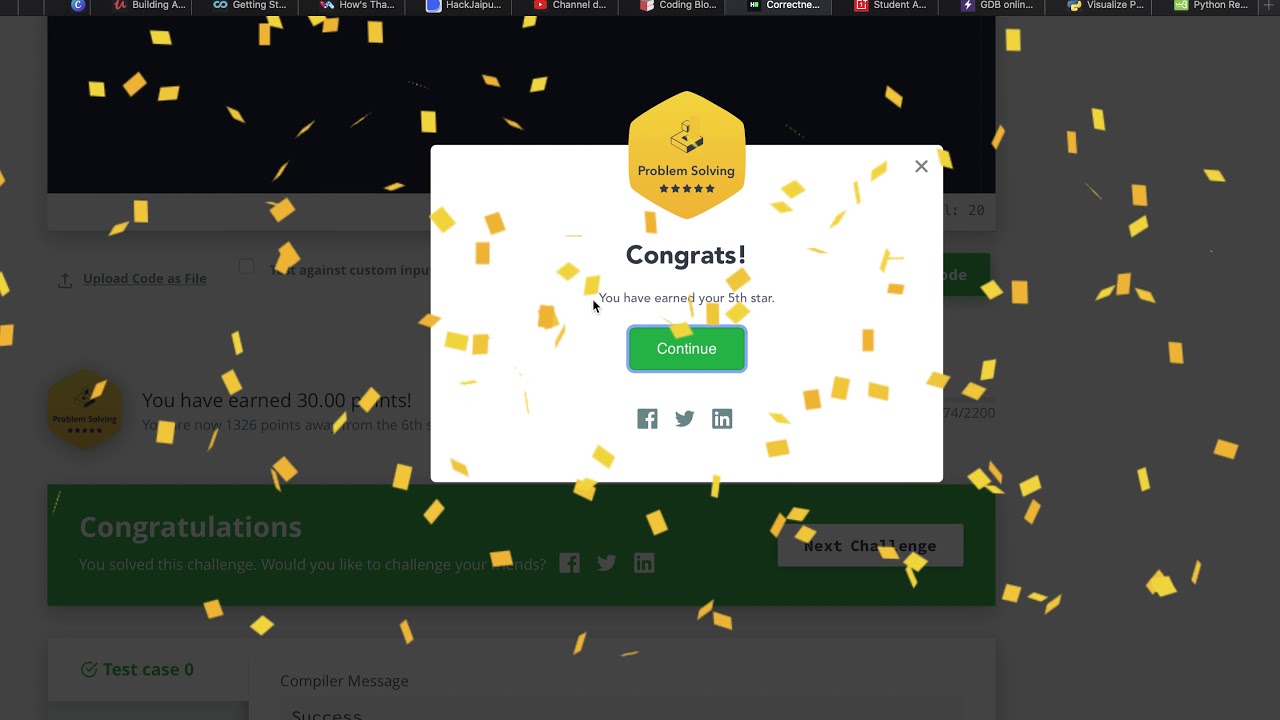 Hackerrank Gold Badge In Problem Solving Youtube