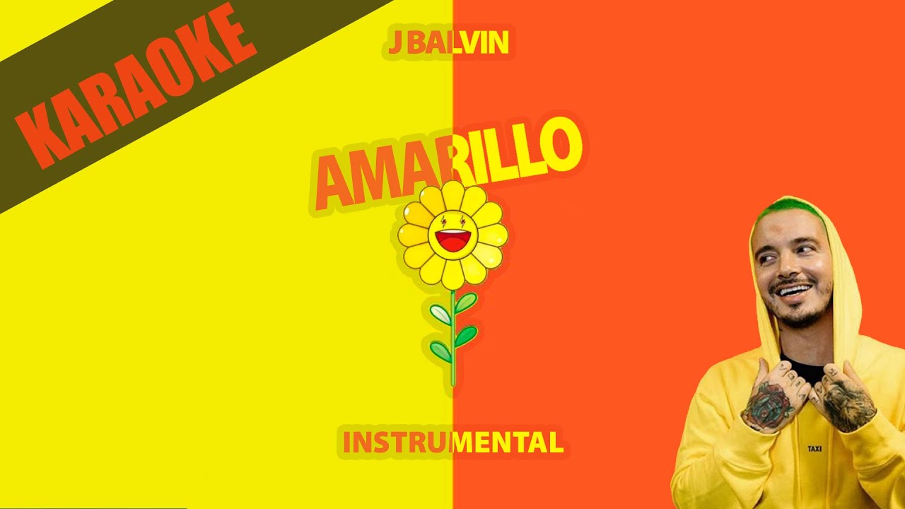 Amarillo J Balvin Karaoke Instrumental Pista Con Letra Youtube